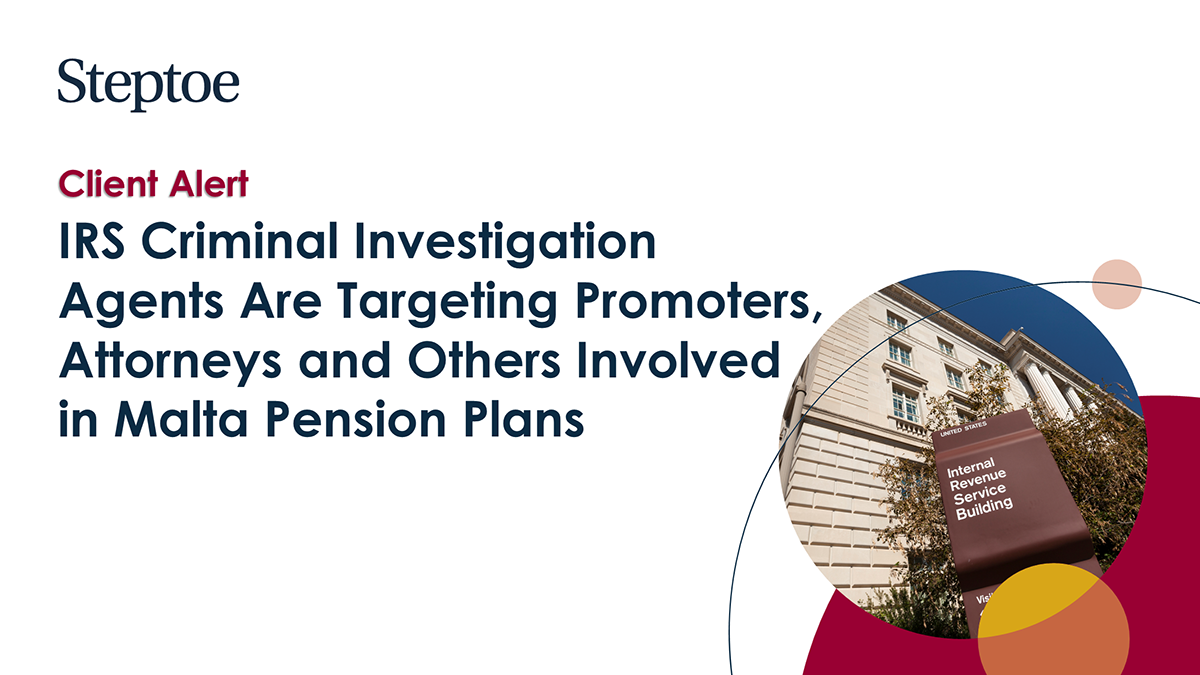 IRS Criminal Investigation Agents Are Targeting Promoters, Attorneys ...