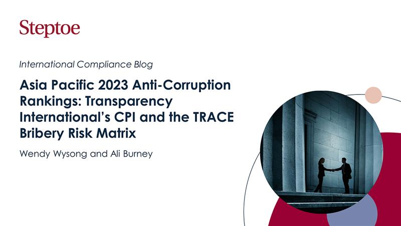 Asia Pacific 2023 Anti-Corruption Rankings: Transparency International ...