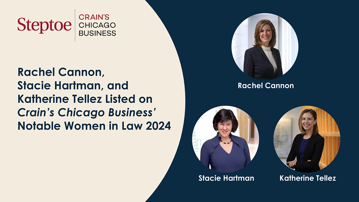 Rachel Cannon, Stacie Hartman, and Katherine Tellez Listed on Crain’s Chicago Business’ Notable ...